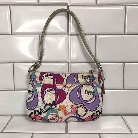 Coach | Bags | Coach Poppy Collection Pink Purple W Silver Glitter ...